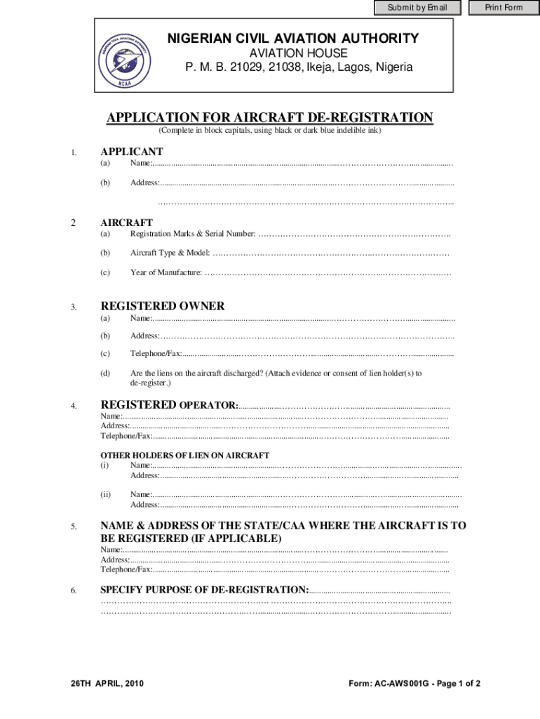 Fillable Online FORM AC-AWS001G. FORM Fax Email Print - pdfFiller