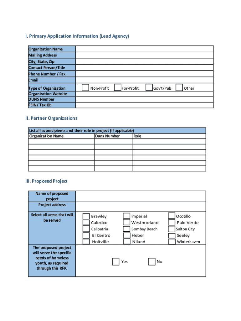 Fillable Online Imperial Valley Continuum of Care Administrative Entity Update Fax Email Print ...