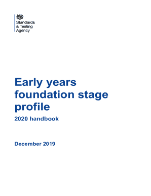 Fillable Online 2020 early years foundation stage profile handbook Fax ...