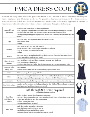 Fillable Online Dress Code Acknowledgement - Walnut Grove Christian ...