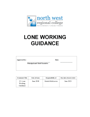 Fillable Online Lone working: Protect those working alone - HSE Fax ...
