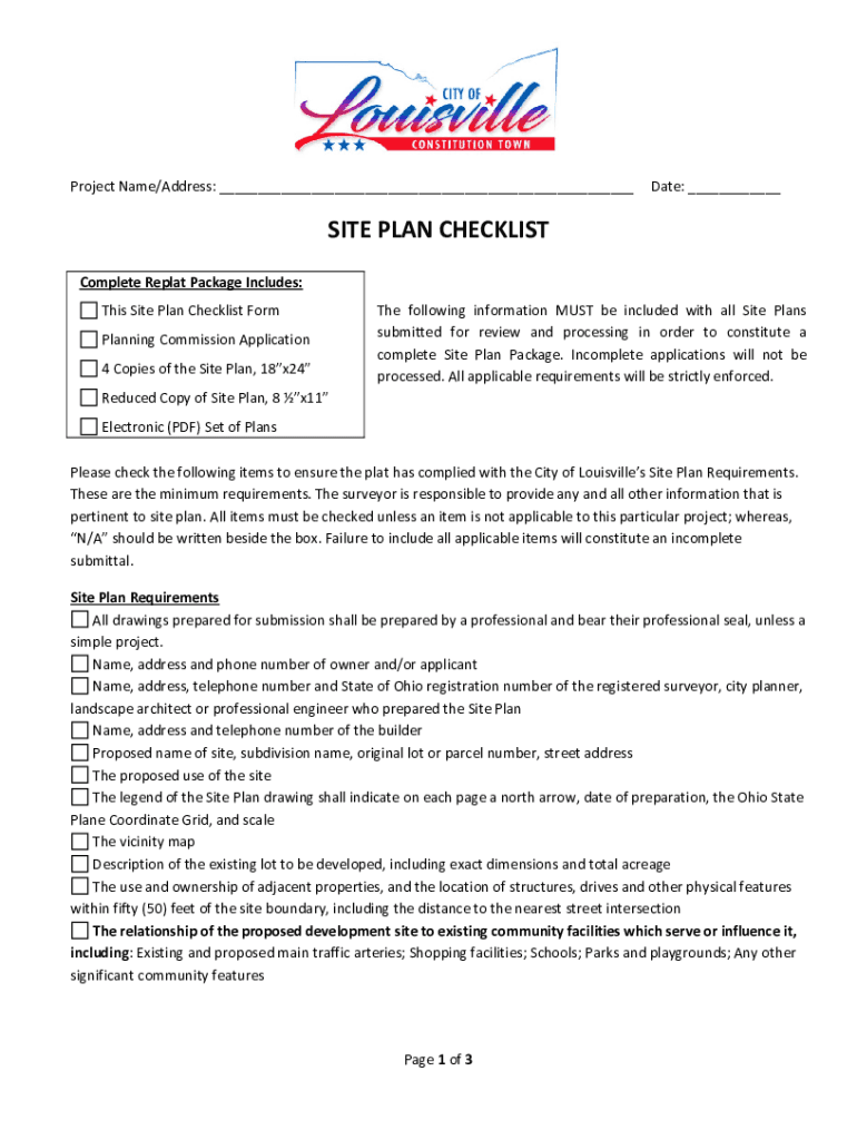 Fillable Online SITE PLAN REVIEW APPLICATION Fax Email Print - pdfFiller