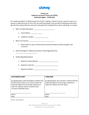 Fillable Online How to respond to privacy requests from authorized ...