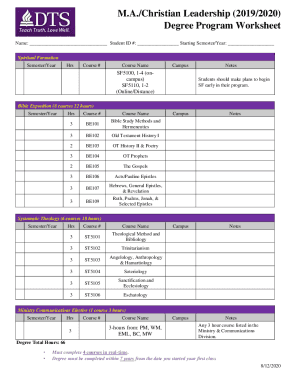 Fillable Online MACE Degree Completion Plan Fax Email Print - pdfFiller