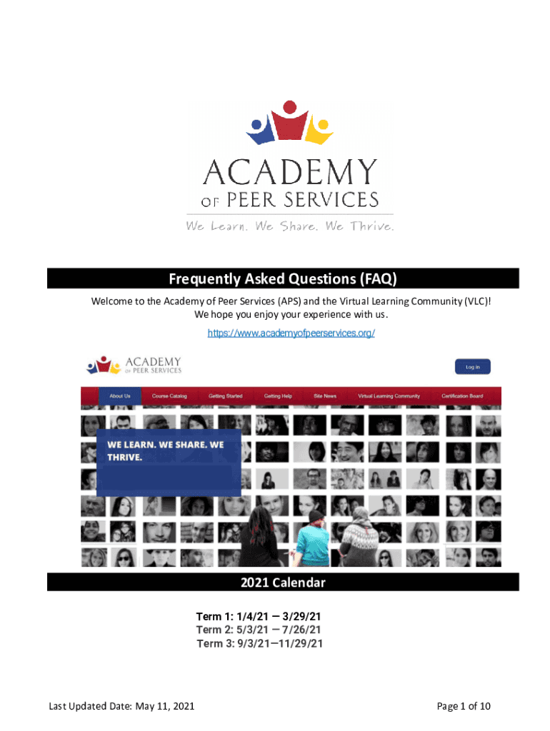 Fillable Online APS Quick Reference Guide - Academy of Peer Services ...