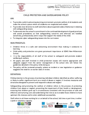 Fillable Online Child Safeguarding Policy - Save the Children Canada ...