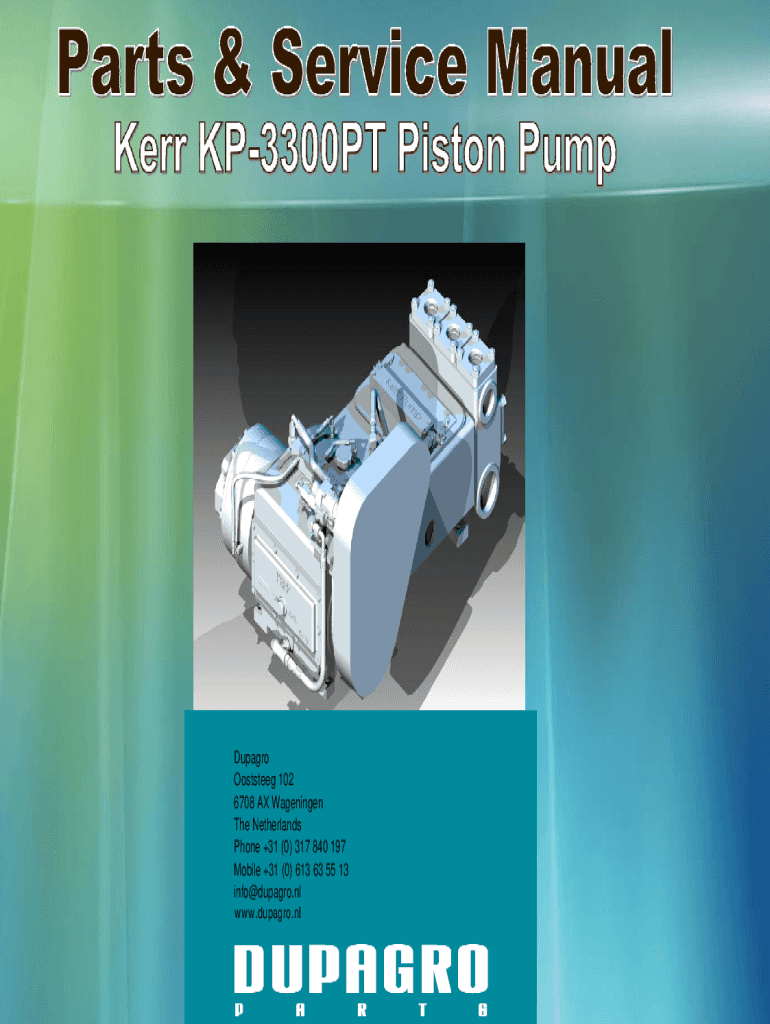 Fillable Online Kerr PumpsPositive Displacement PumpMud & Plunger ...