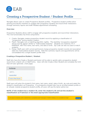 Fillable Online Creating a Prospective Student / Student Profile Fax ...