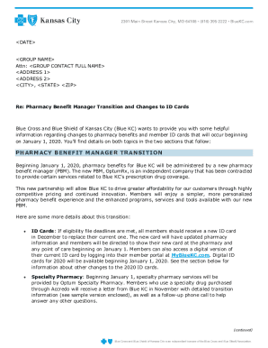 Fillable Online Pharmacy Benefit Manager Transition and Changes to ID ...