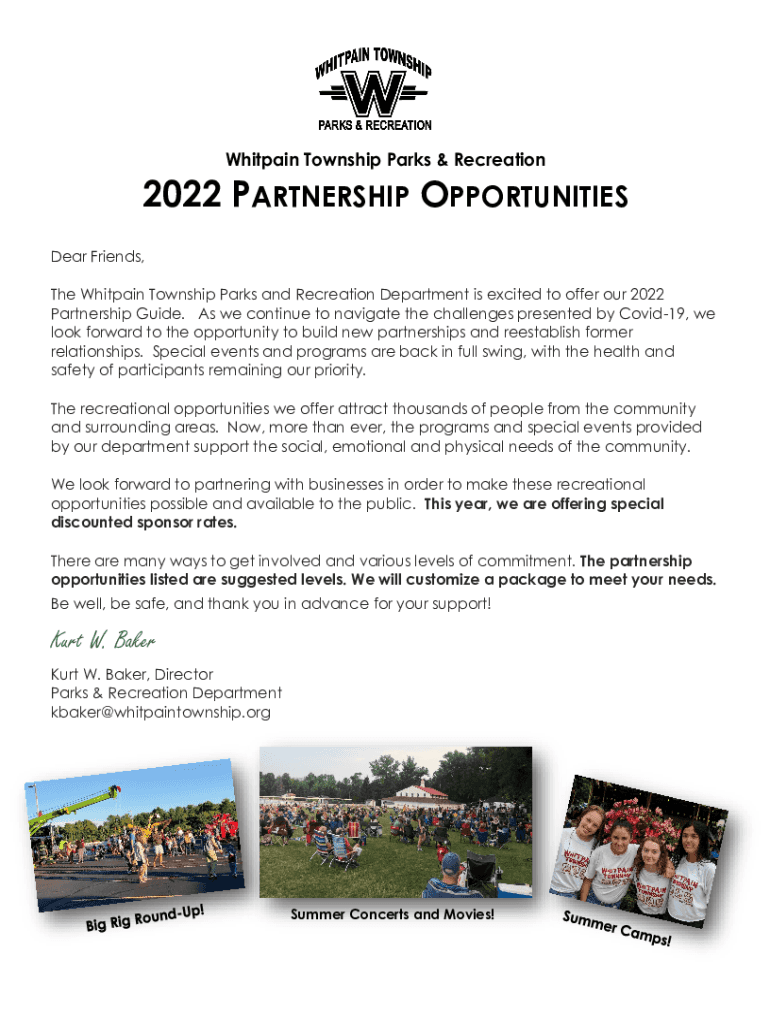 Fillable Online Whitpain Township Parks and RecreationBlue Bell PA Fax ...