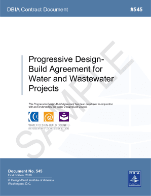 Fillable Online 545-Progressive-Design-Build-Agreement-for-Water-and ...