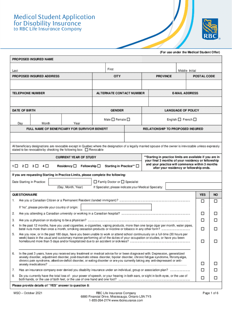 Fillable Online Life Insurance Application - BridgeForce Financial ...