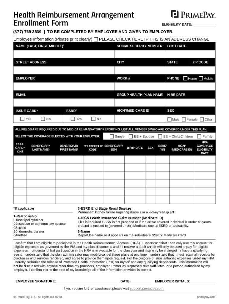 Fillable Online cottagesboisehq bluestep Health Reimbursement Account (HRA) Claim Form Vassar ...