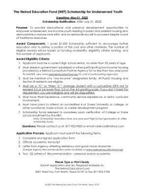 Fillable Online NRF Foundation Next Generation Scholarship Fax Email ...