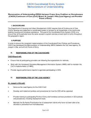 Fillable Online Instructions and Details for CES MoU The Coordinated ...