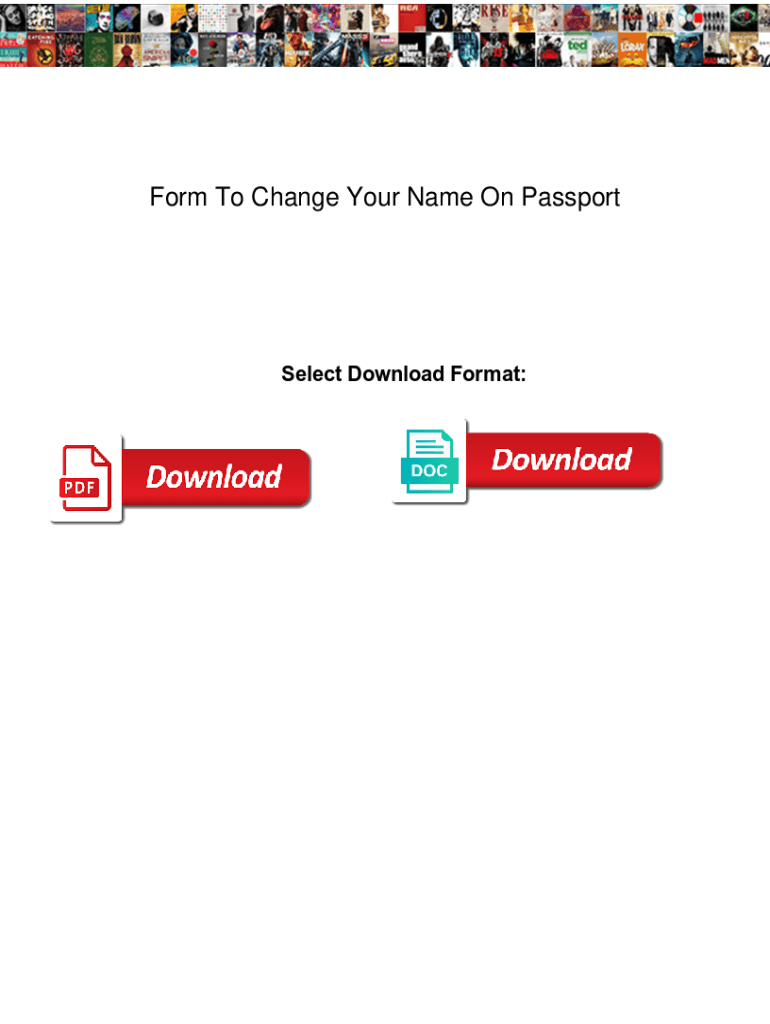 Fillable Online Form To Change Your Name On Passport - The 2nd ...