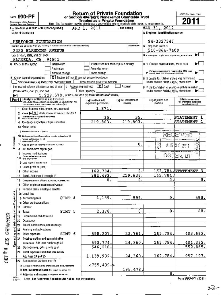 Fillable Online Fillable Online h Form Return of Private Foundation ...