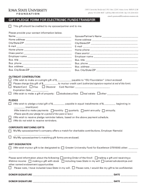Fillable Online Iowa State University Foundation - Forms Fax Email ...