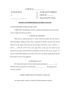 Fillable Online motion to suppress. criminal law Fax Email Print ...