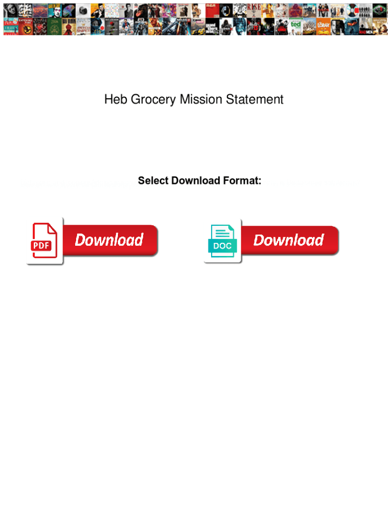 Fillable Online Heb Grocery Mission Statement. Heb Grocery Mission ...