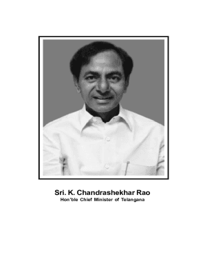 Fillable Online Sri K. Chandrashekar Rao - telangana state portal Fax ...