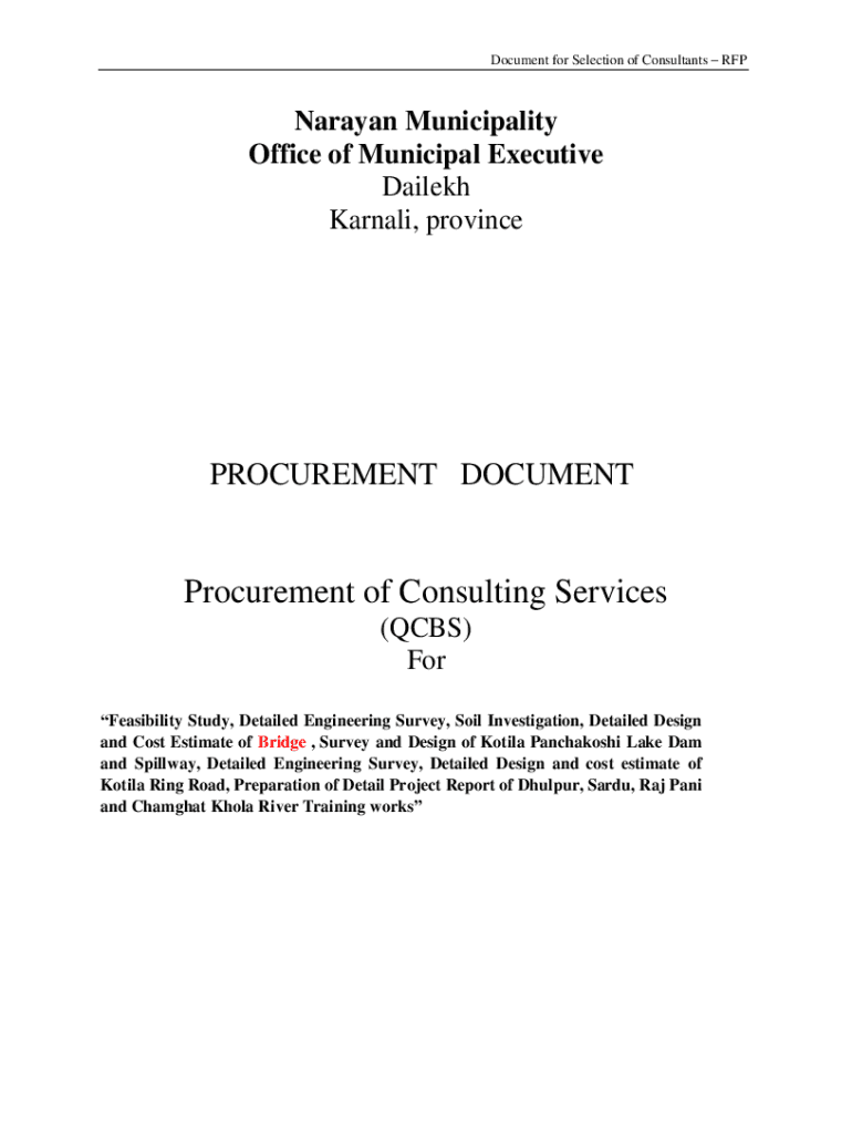 Fillable Online ENGINEERING CONSULTANT SERVICES REQUEST FOR ... Fax ...