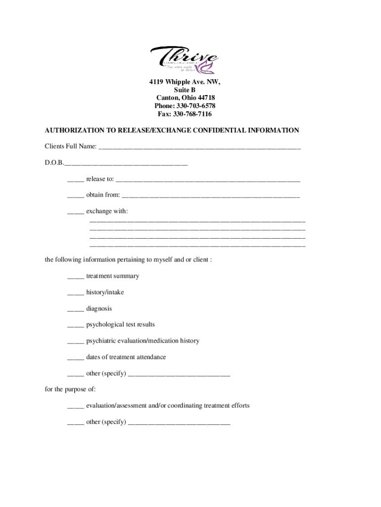 Fillable Online Therapist, Family Counseling Services, Anxiety Therapy ... Fax Email Print ...