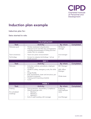Fillable Online How to Create A Great Workplace Induction Checklist for ...