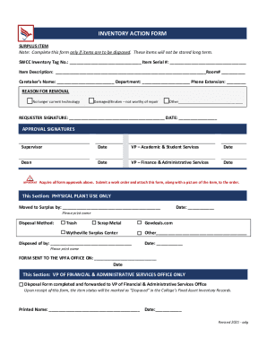 Fillable Online Inventory Transfer or Custody Form Fax Email Print ...