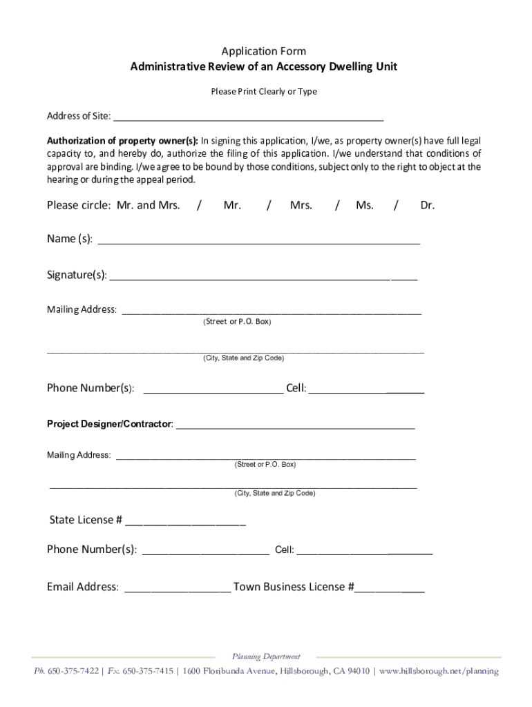 Fillable Online What Is an In-Law Suite or Accessory Dwelling Unit? Fax Email Print - pdfFiller