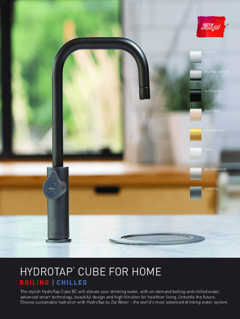 Fillable Online HYDROTAP CUBE FOR HOME - Zip Water Fax Email Print ...