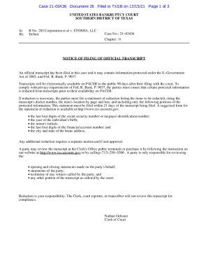 Fillable Online Case 21-03436 Document 26 Filed in TXSB on 12/15 ...