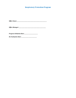 Fillable Online Respiratory Protection Program Template for Training (Word) Fax Email Print ...