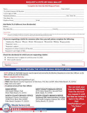 Fillable Online VOTE-BY-MAIL BALLOT REQUEST FORM Fax Email Print ...