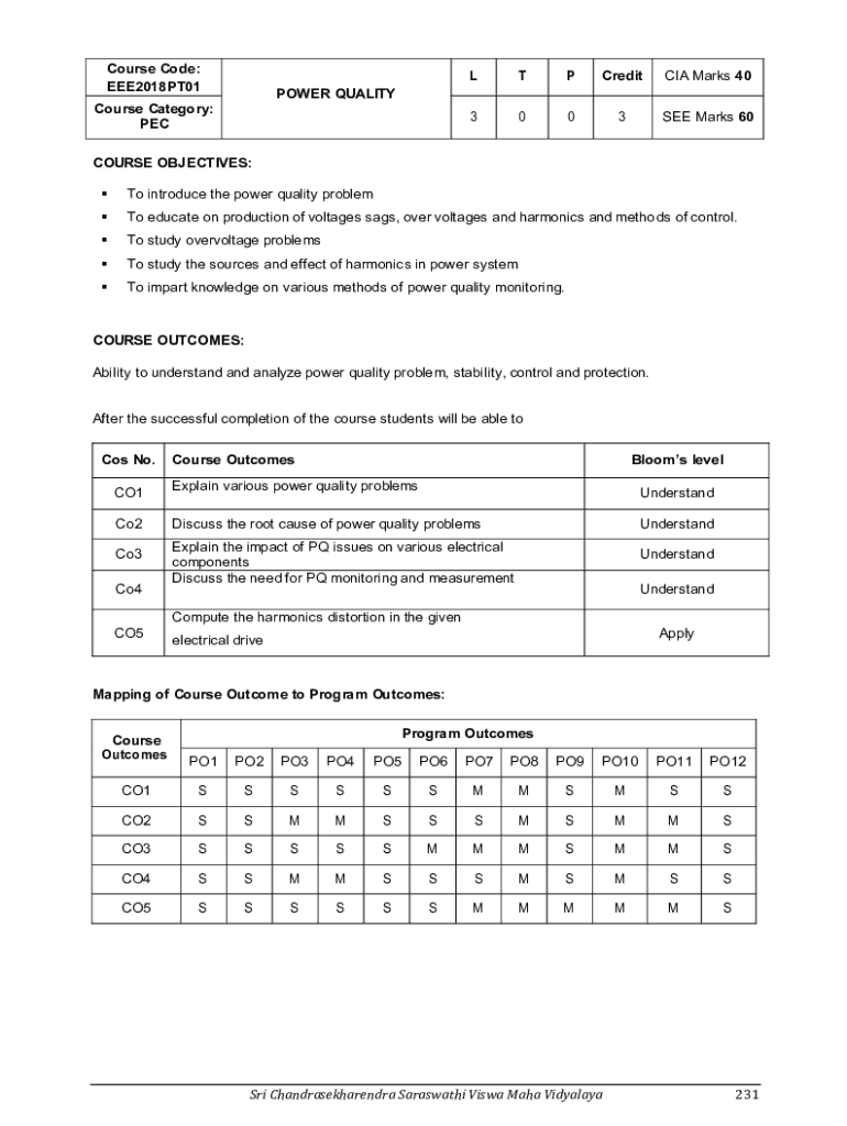Fillable Online Assessing Power Quality Levels from a Limited Set of ...