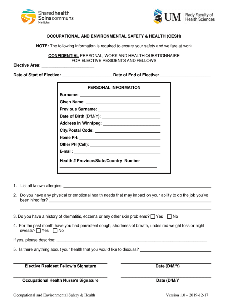 Fillable Online EOH Department - Texas A&M School of Public Health Fax ...