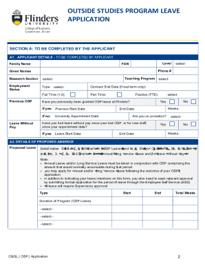 Fillable Online CBGL - OSP application form Fax Email Print - pdfFiller