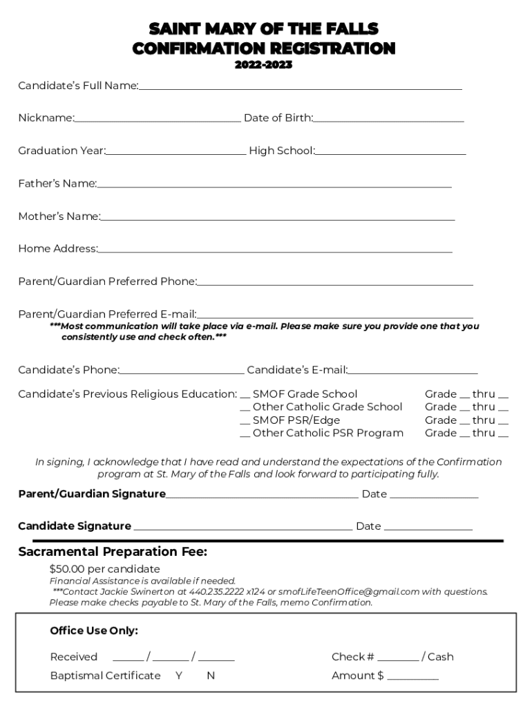 Fillable Online CONFIRMATION FORM Fax Email Print - pdfFiller