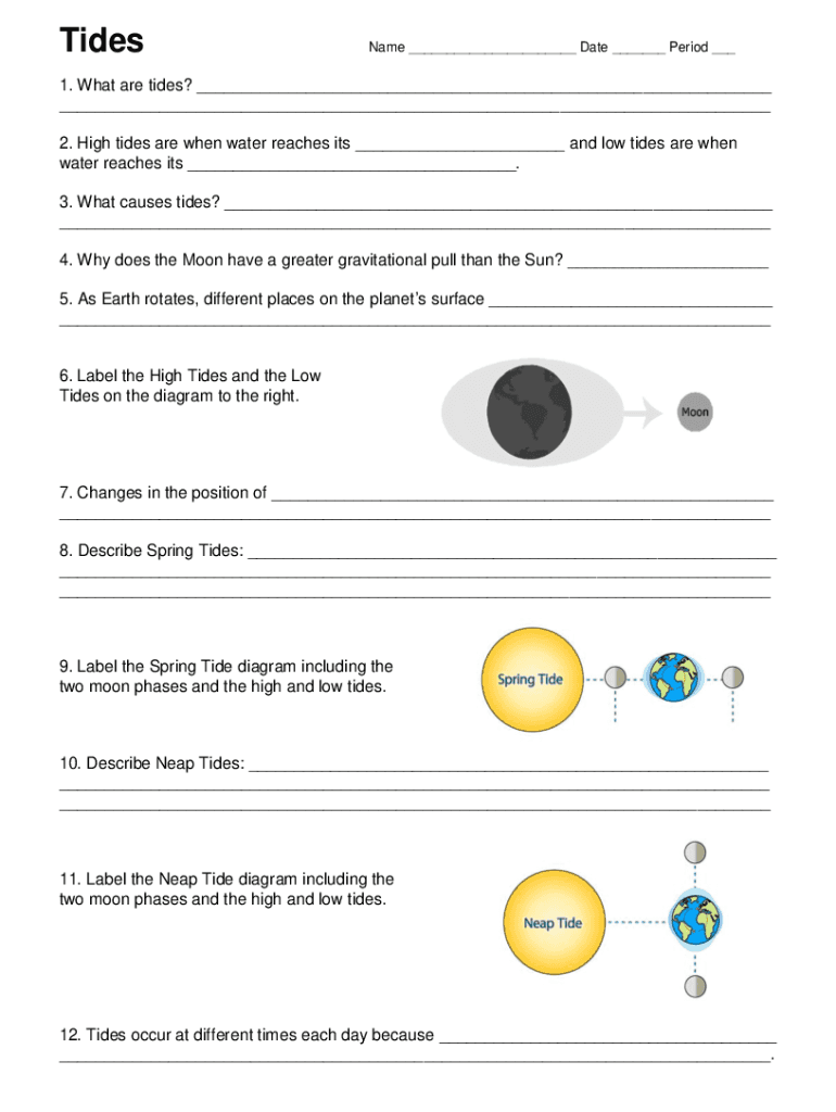 Fillable Online free tides worksheet - LINO EMILIO CERUTI HSE Fax Email ...