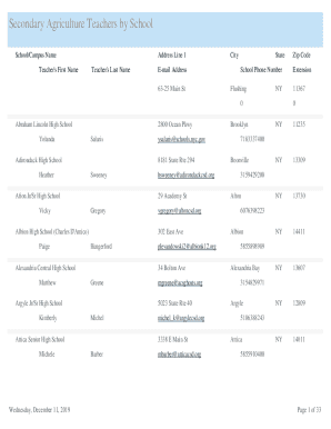 Fillable Online Faculty And Staff Directory - Abraham Lincoln High School Fax Email Print ...