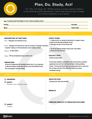 Fillable Online Coffective-PDSA Template-V51770Feeding Choice (1) Fax ...