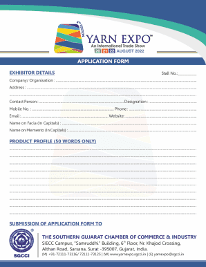 Fillable Online Application Form - Yarn Expo '22 - A4.cdr Fax Email ...