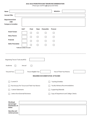 Fillable Online provost wsu promotiontenure-recommendation-chair-and ...
