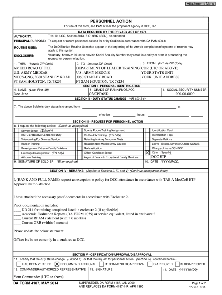 Fillable Online Army Medical Department Direct Commission Course ...