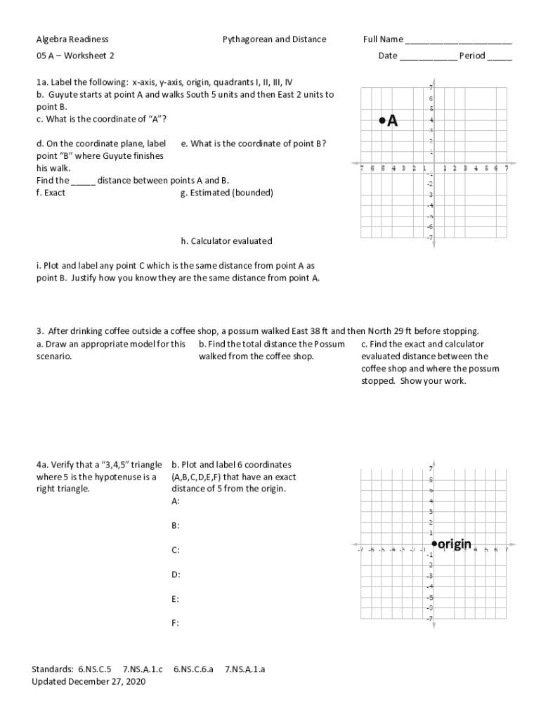 Fillable Online ALGEBRA READINESS - Mr. Palsson's math page Fax Email ...