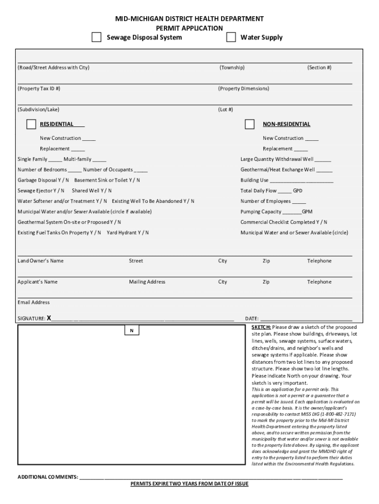 Fillable Online Well & Septic - Mid-Michigan District Health Department Fax Email Print - pdfFiller