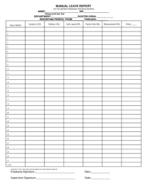 Fillable Online Leaves of Absence - Faculty and Staff Handbook Fax ...