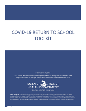 Fillable Online COVID-19 Return to School Toolkit Fax Email Print ...