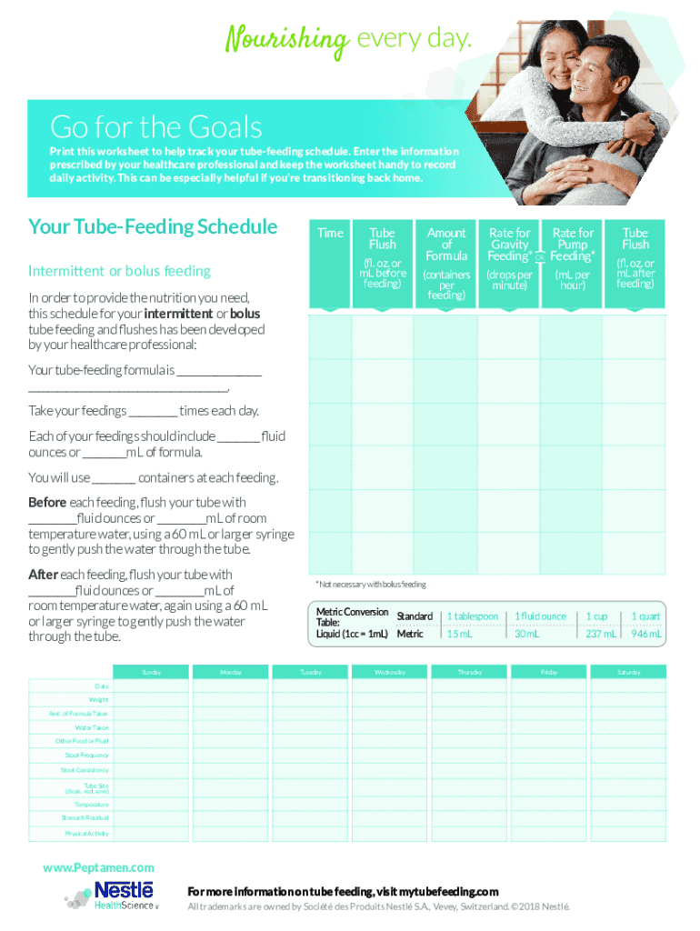 Fillable Online YOUR GUIDE TO Home Tube Feeding visit mytubefeeding.com ...