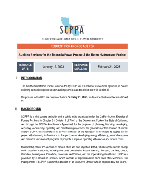 Fillable Online SOUTHERN CALIFORNIA PUBLIC POWER AUTHORITY Request ...